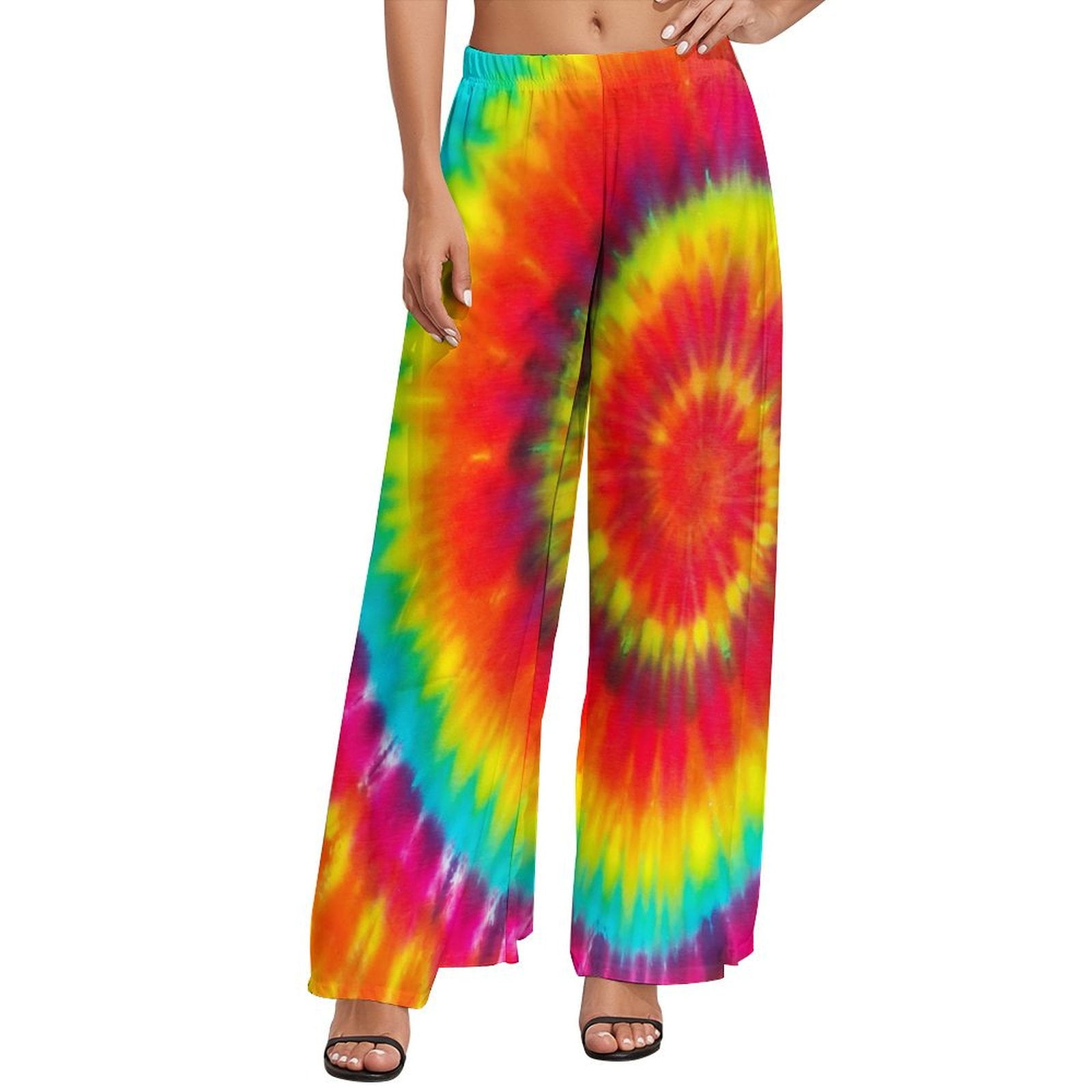 Colorful Straight Pants LGBT Pride Flag Kawaii Wide Pants Female ...