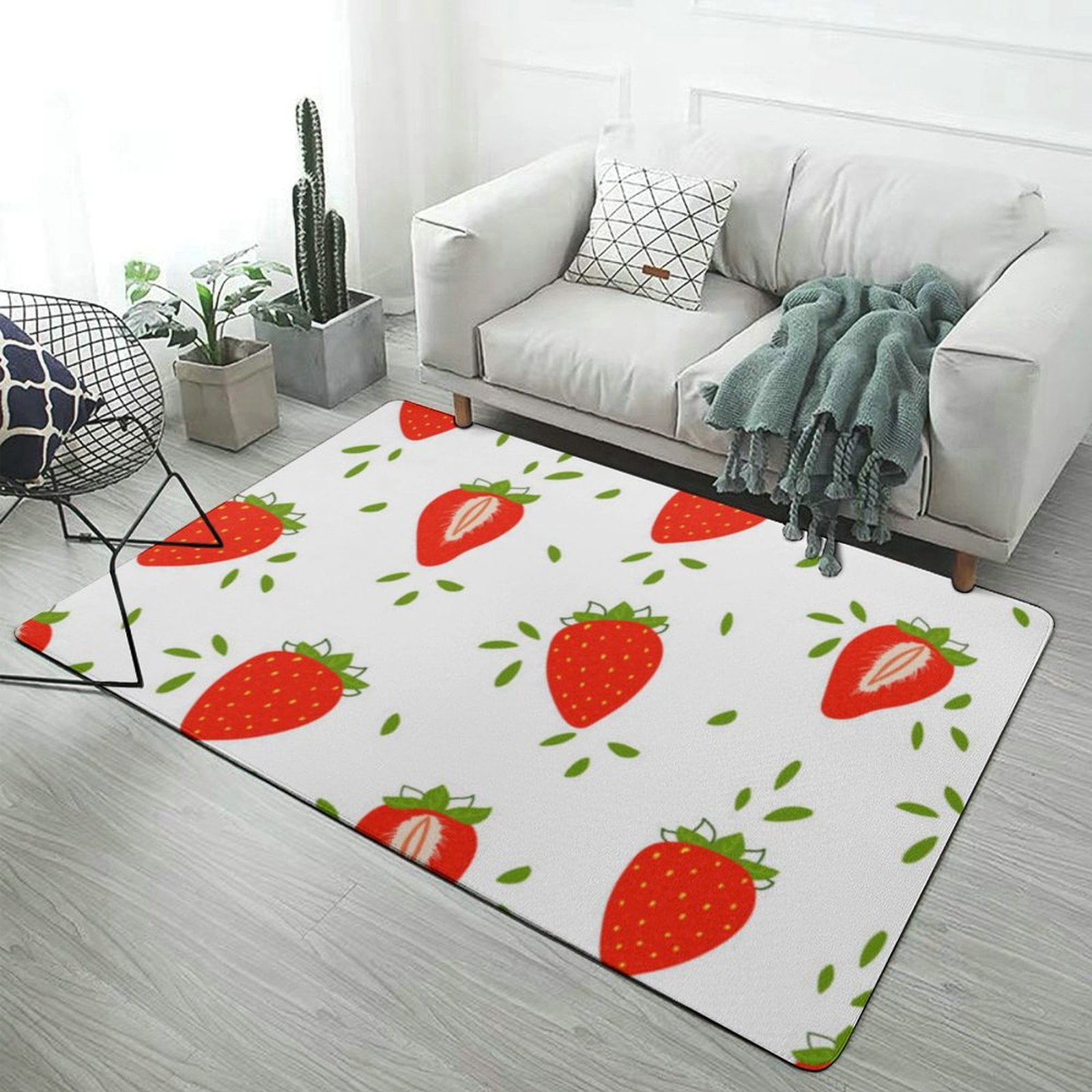 Colorful Strawberries Carpet for Home Decoration Rugs for Bedroom Kids ...