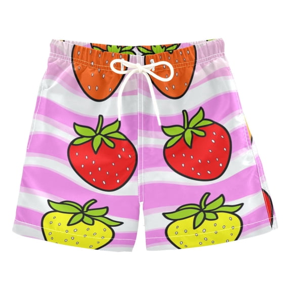 Colorful Strawberries Swim Trunks Quick Dry Beach Pool Board Shorts ...