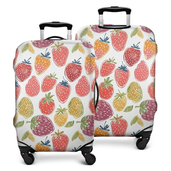 Colorful Strawberry Plants Fruit Leaf Luggage Cover Fashion Suitcase ...