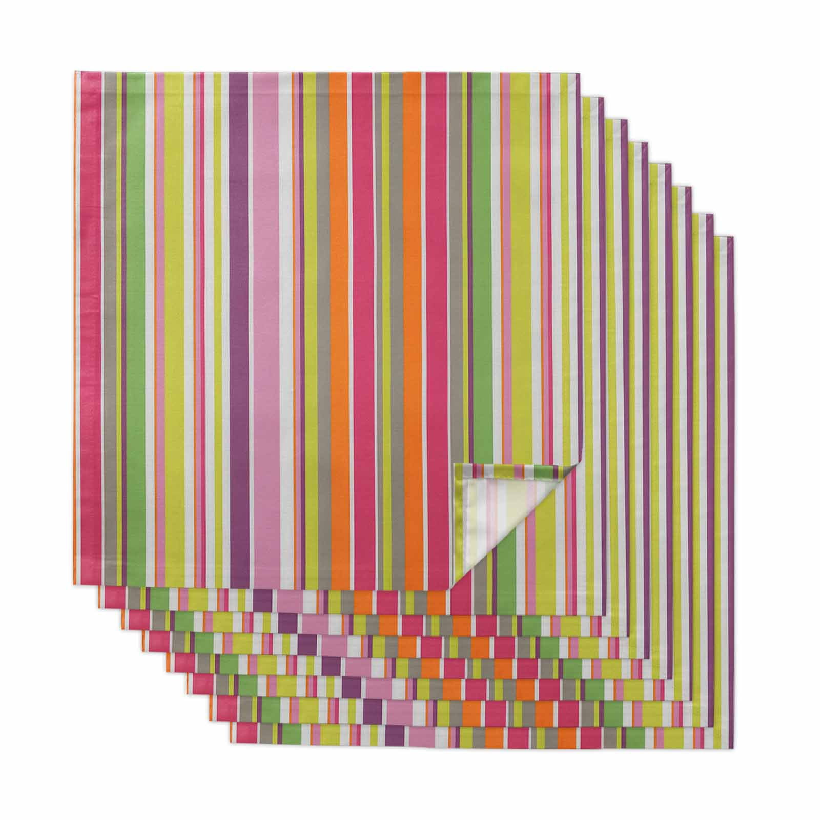 Colorful Striped Cloth Napkins, Farmhouse Modern Stripes Art Washable ...