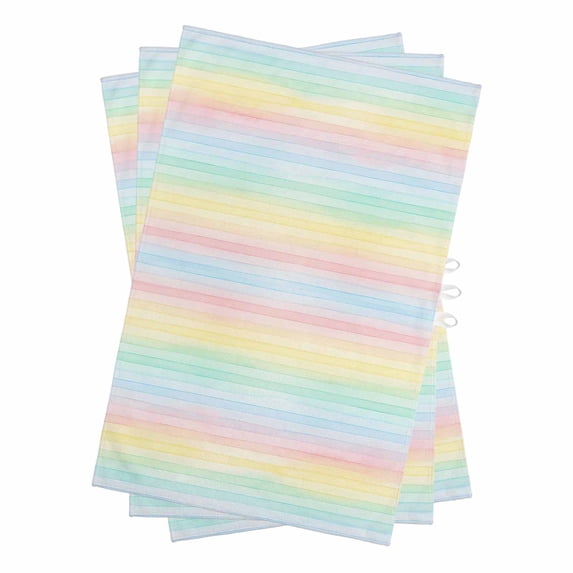 Colorful Striped Kitchen Towels Set of 3, Water Absorbent Dish Towel ...