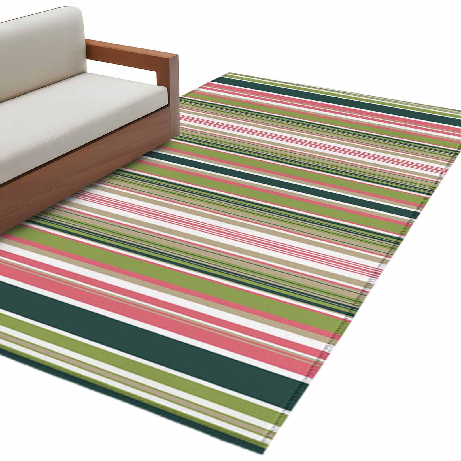 Colorful Striped Large Area Rugs for Bedroom Living Room, Soft Non Slip ...