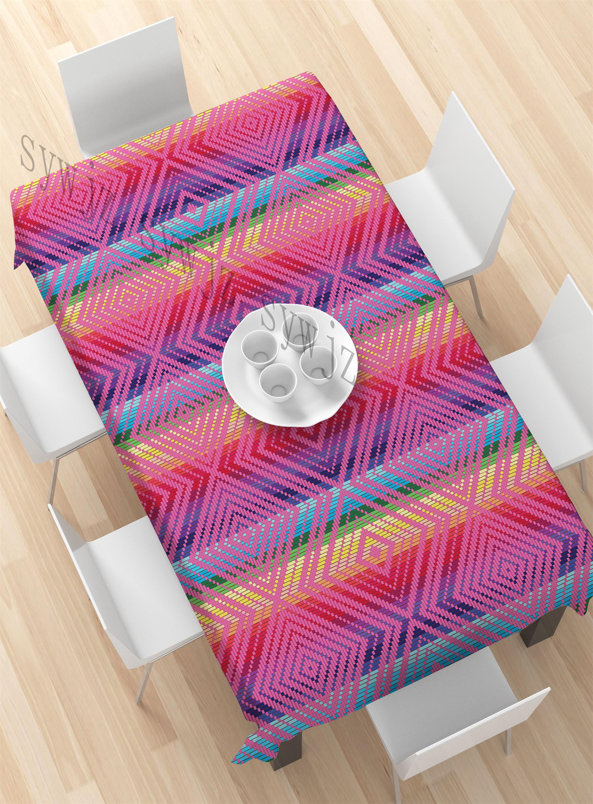 Colorful Striped Mexican Tablecloth Fashion Retro Ethnic Tablecloth ...