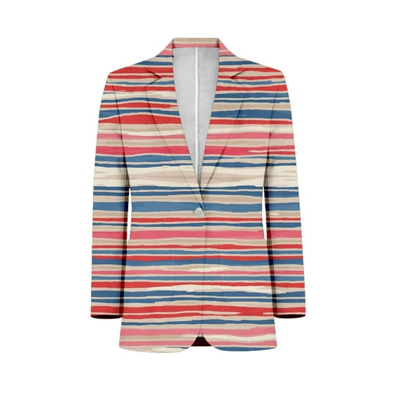 Colorful Striped Pattern Men's Suit Blazer Casual Party Wear Slim Fit Suit Jacket Fashionable ...
