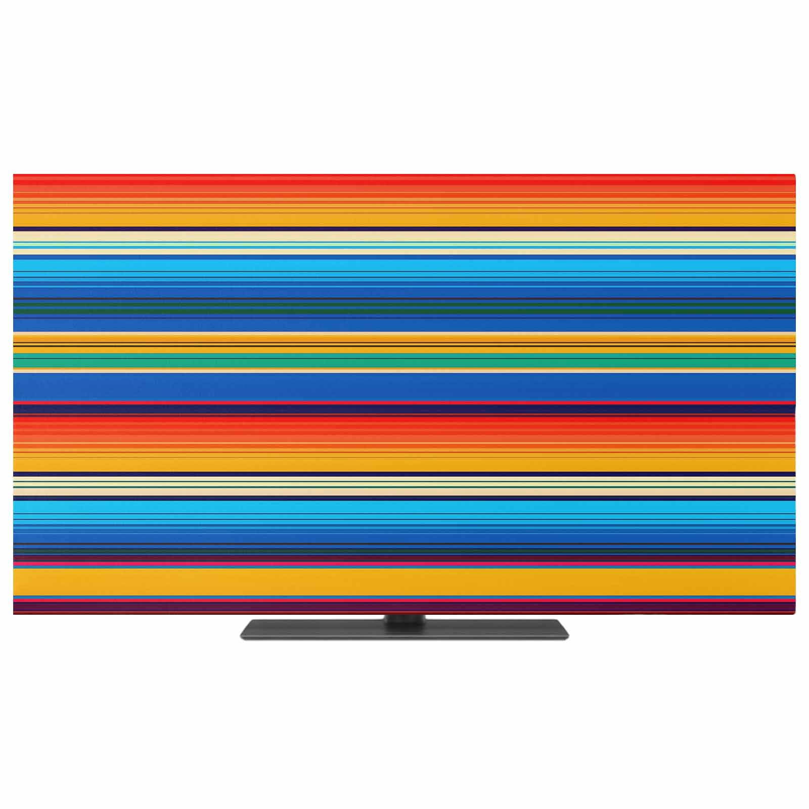 Colorful Striped TV Dust Cover,Stretchable TV Screen Desktop Computer ...
