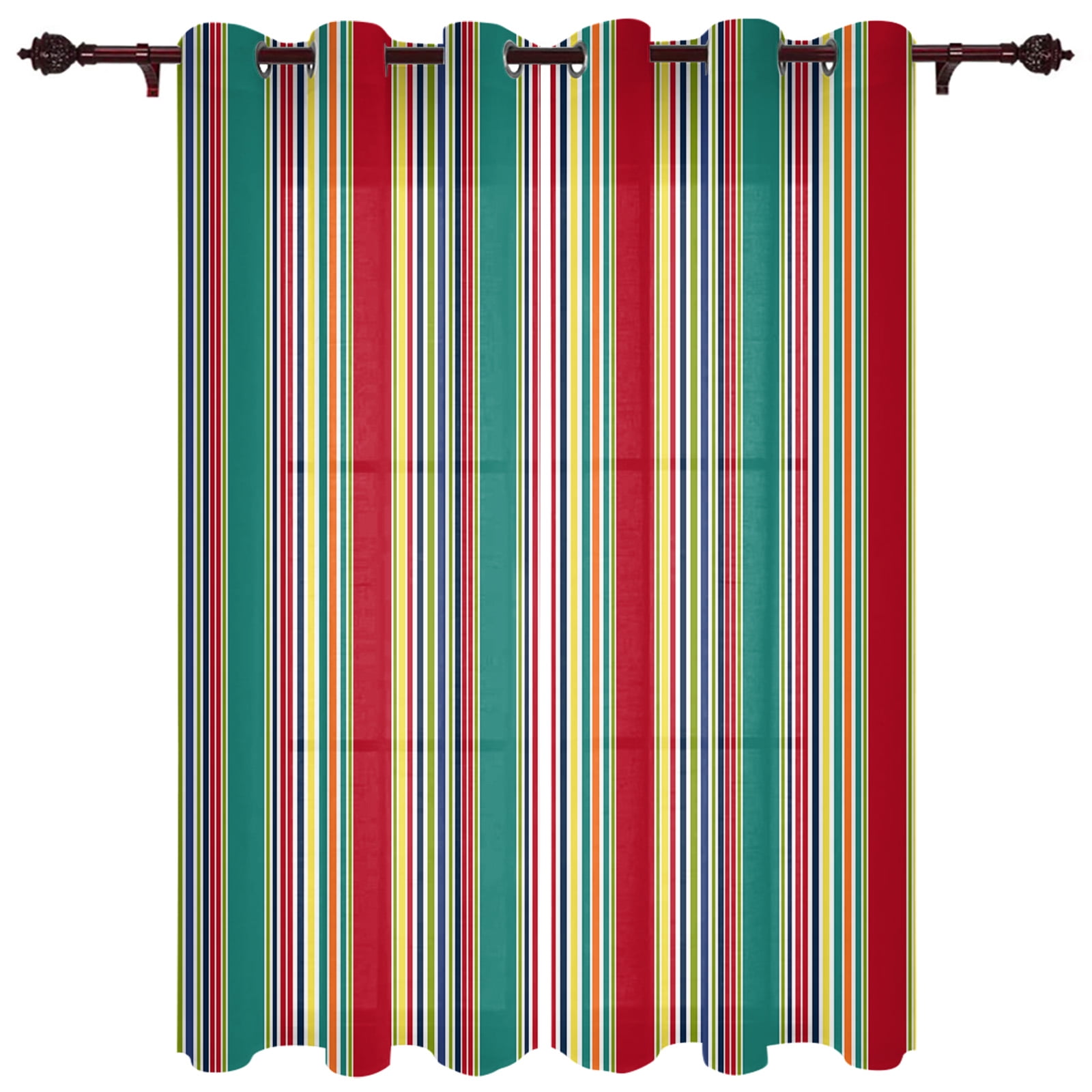 Colorful Striped Texture Window Curtains for Living Room Luxury ...