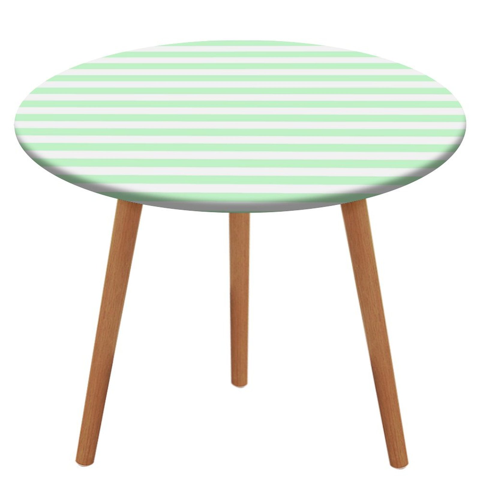 Colorful Stripes Pattern Round Tablecloth Waterproof Elastic Table ...