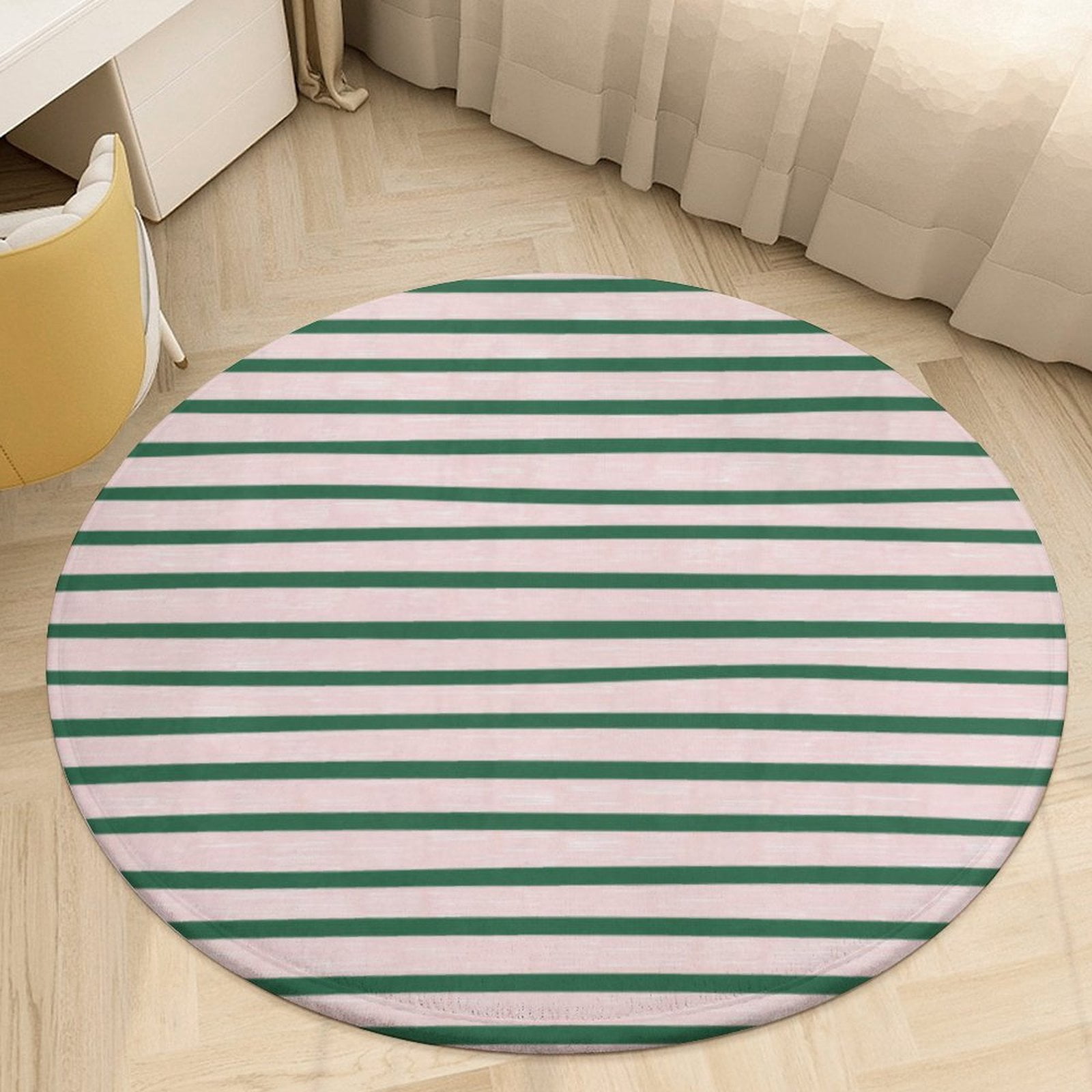 Colorful Stripes Round Area Rugs for Bedroom Living Room, 3FT Soft ...