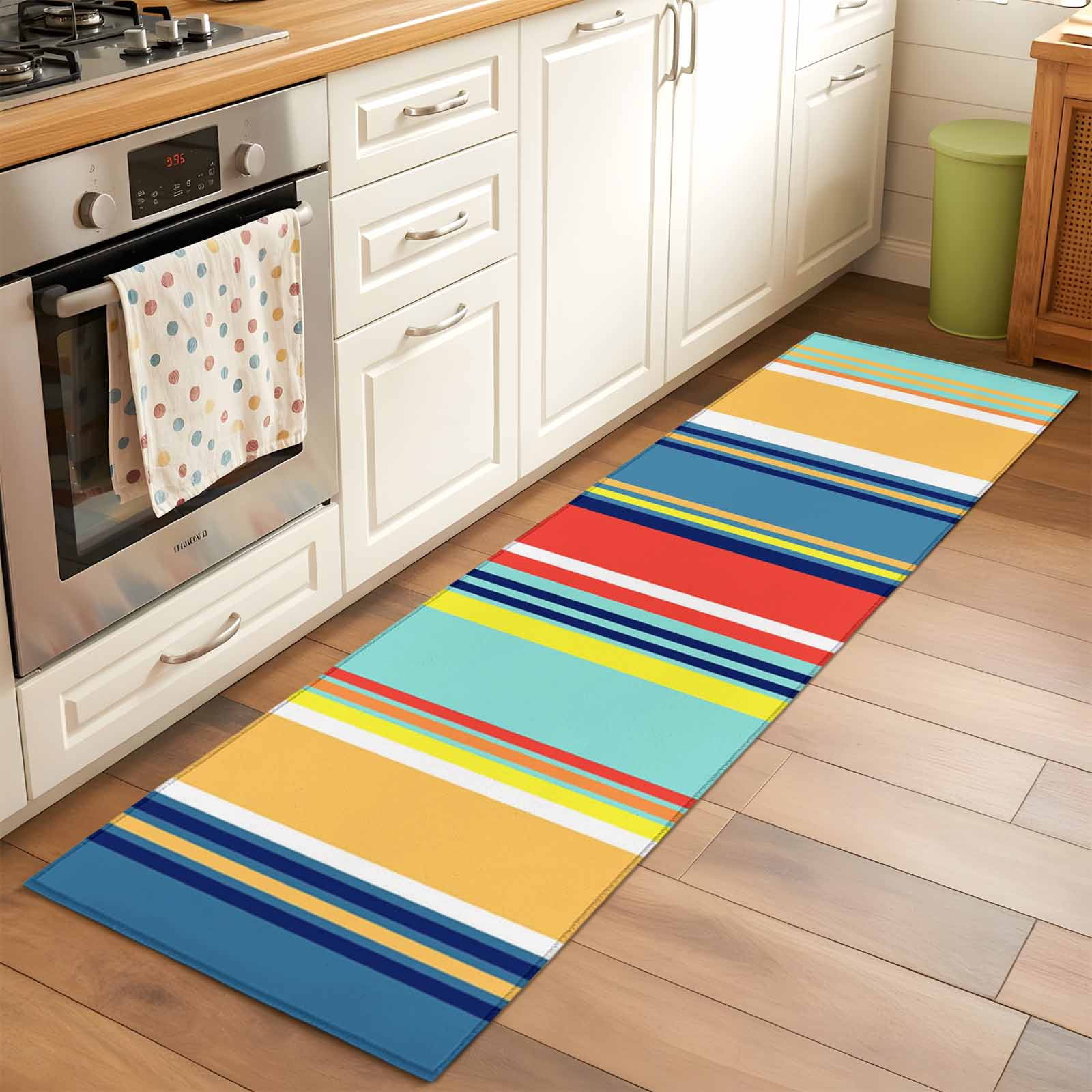 Colorful Stripes Runner Rugs 2x6 ft Lines Art Traditional Farmhouse ...