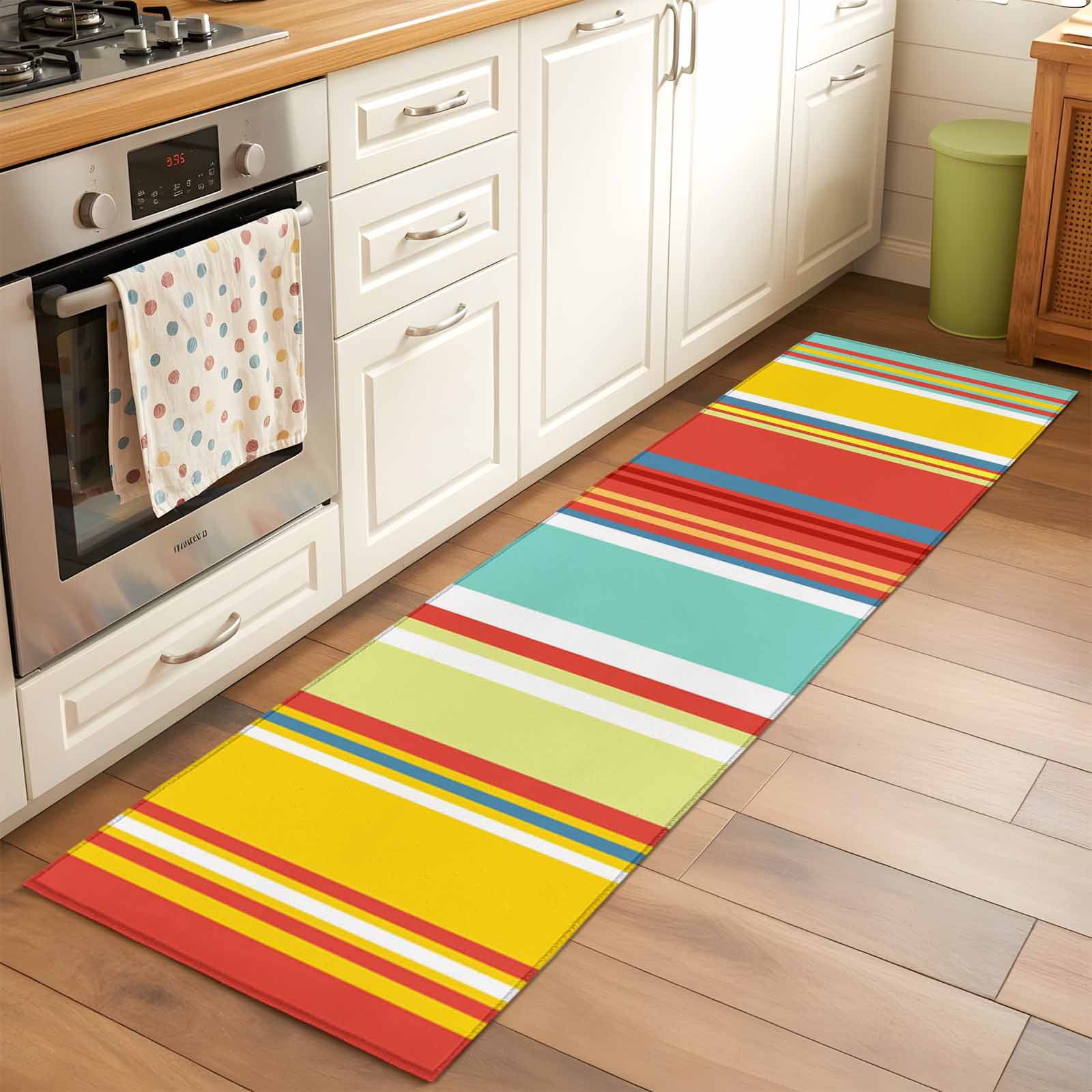 Colorful Stripes Runner Rugs 2x6 ft Lines Traditional Art Farmhouse ...