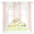 Colorful Stripes Sheer Curtains Swag Valances for Windows Pink Wood ...