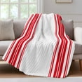 Colorful Stripes Throw Blanket for Couch Red Wood Texture White Soft ...