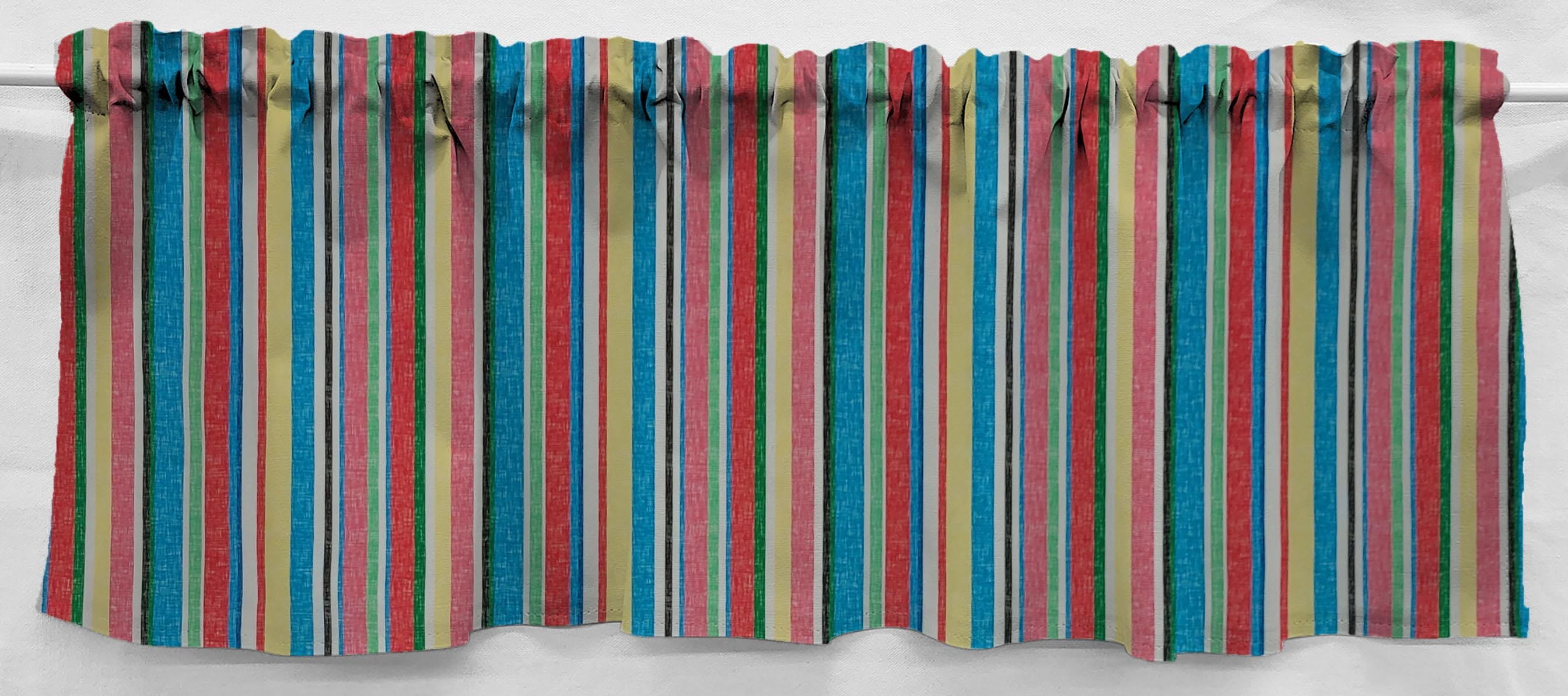 Colorful Stripes Valances by Penny's Needful Things (Two Valance Panels ...