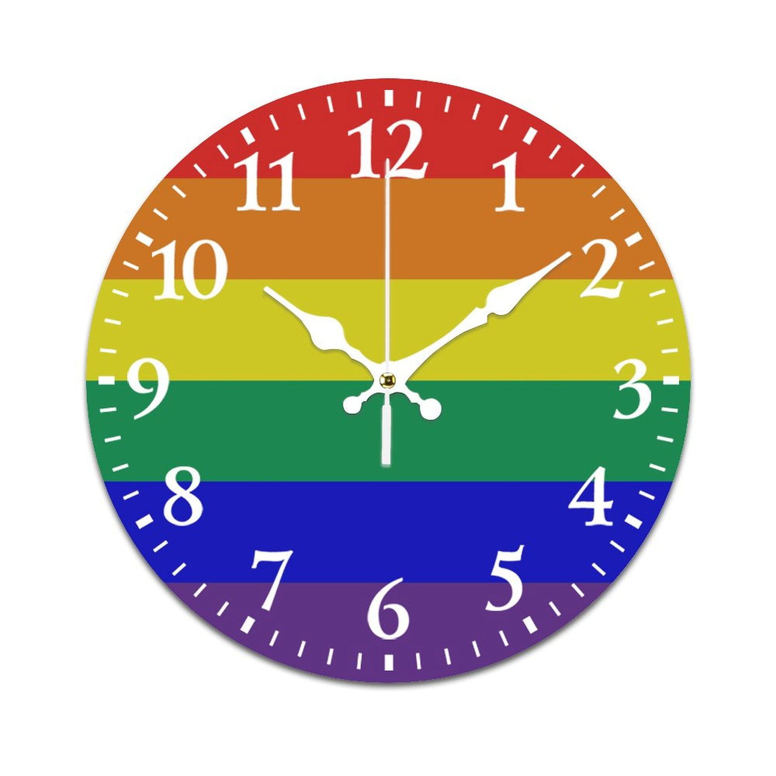 Colorful Stripes Wall Clock Modern Design Clocks Wall Hanging Home ...