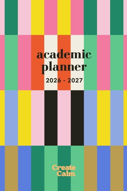 Colorful Stripes Weekly & Monthly Academic Planner 26-27: Small ...