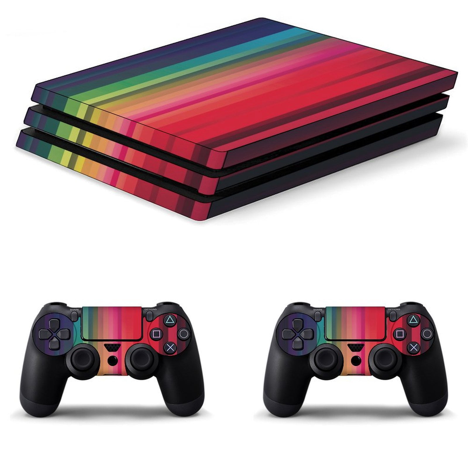Colorful Strips Minimalist PS4/PS4 Pro/PS4 Slim Skin Sticker For ...
