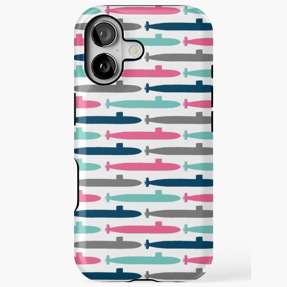 Colorful Submarine Squadron Whimsical Artwork iPhone 17 11 12 13 14 15 ...