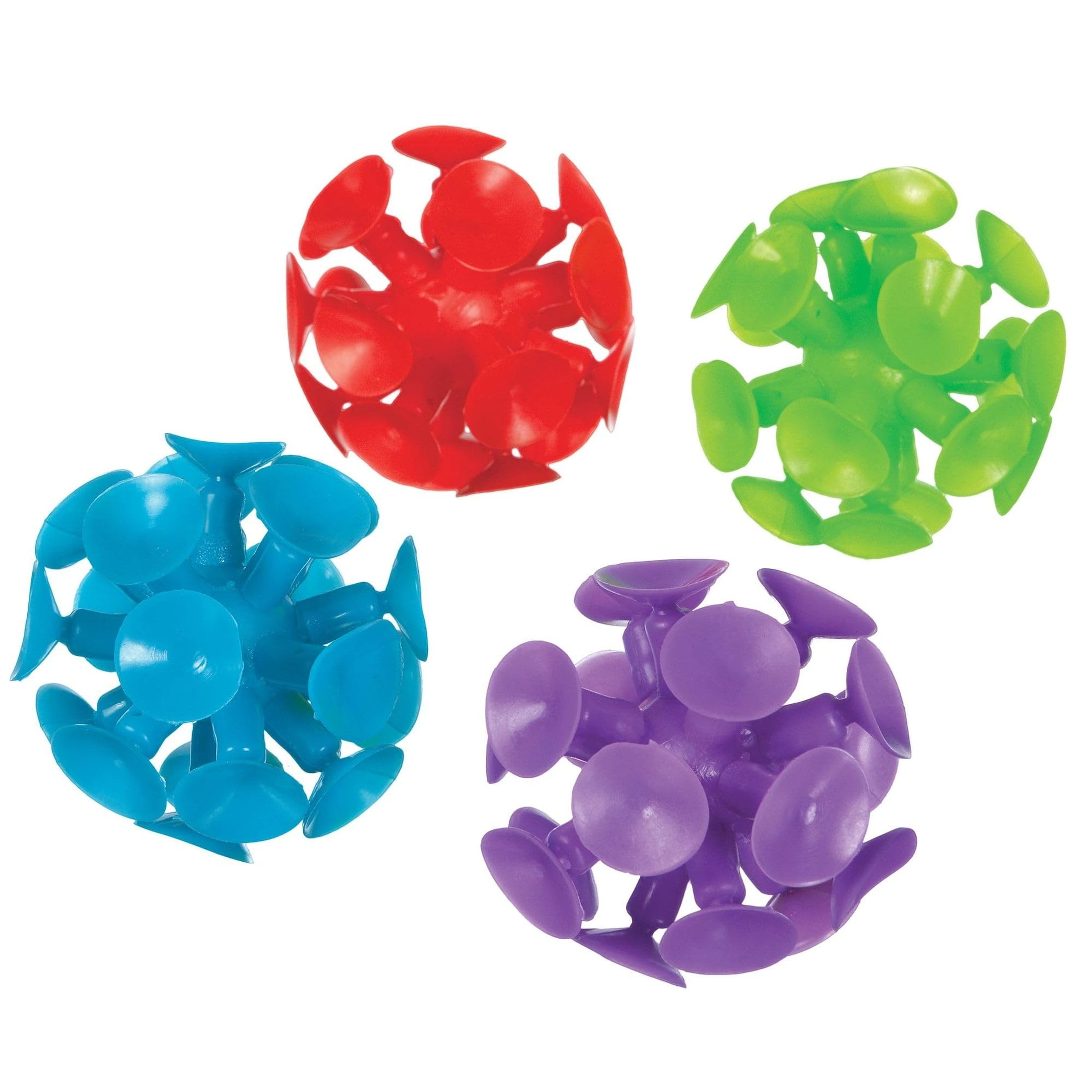 Colorful Suction Ballz Pack - 8 Assorted 45mm Plastic Balls with High ...