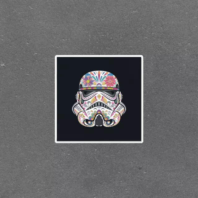 Colorful Sugar Skull Storm Trooper Sticker - Star Wars Inspired Day Of ...