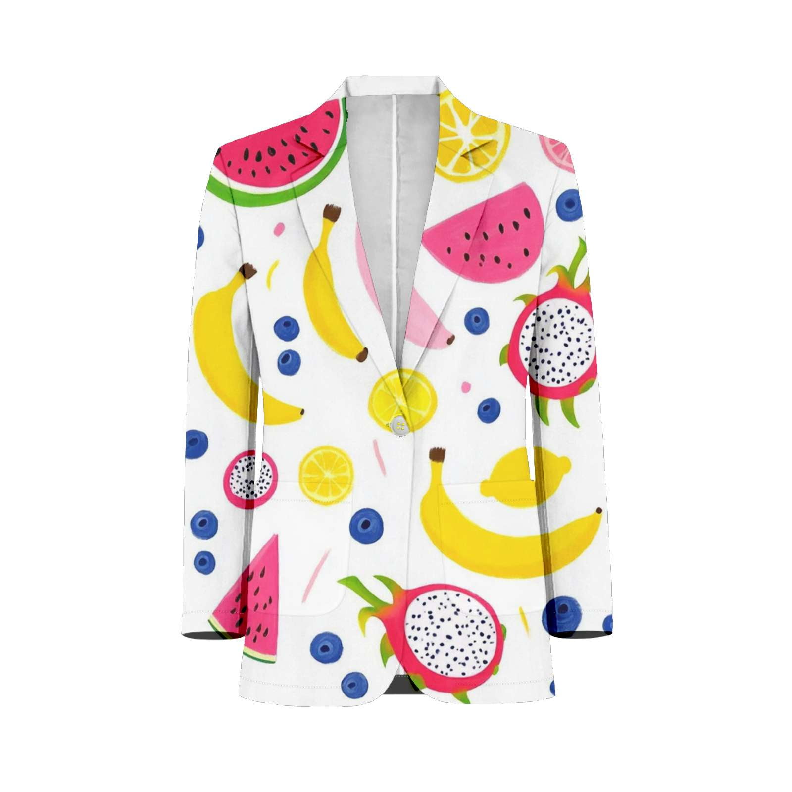 Colorful Summer Fruit Pattern Design Mens Suits Shawl Collar Slim Fit ...