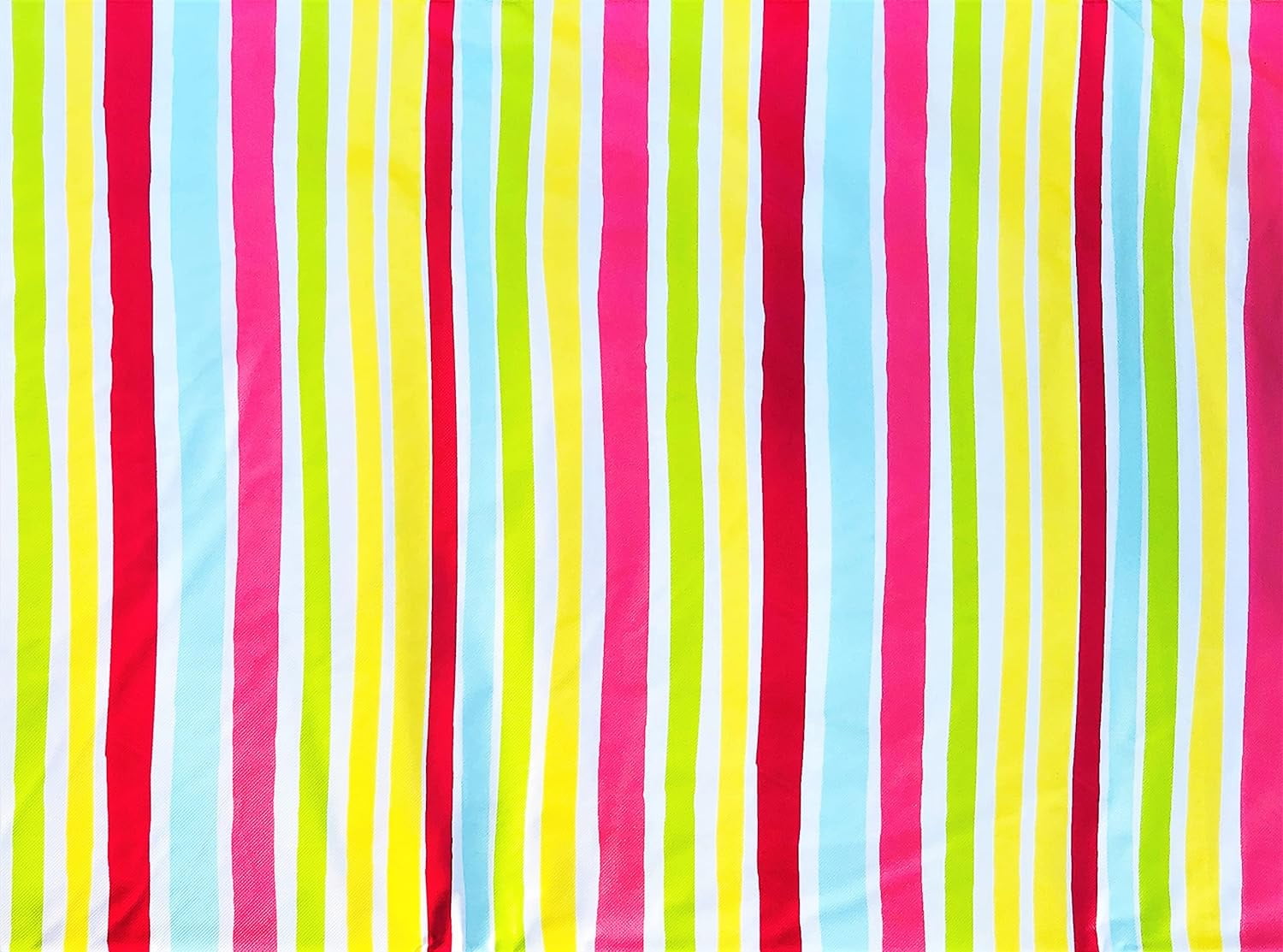 Colorful Summer Fun Candy Stripes Vinyl Flannel Backed Tablecloth (52 ...