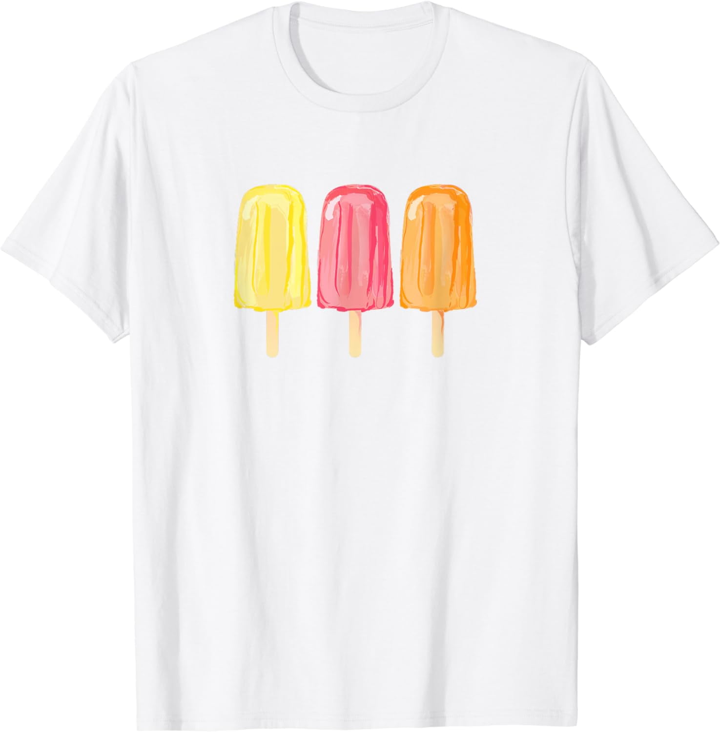Colorful Summer Popsicle Creamsicle Ice Cream Lover T-Shirt - Walmart.com