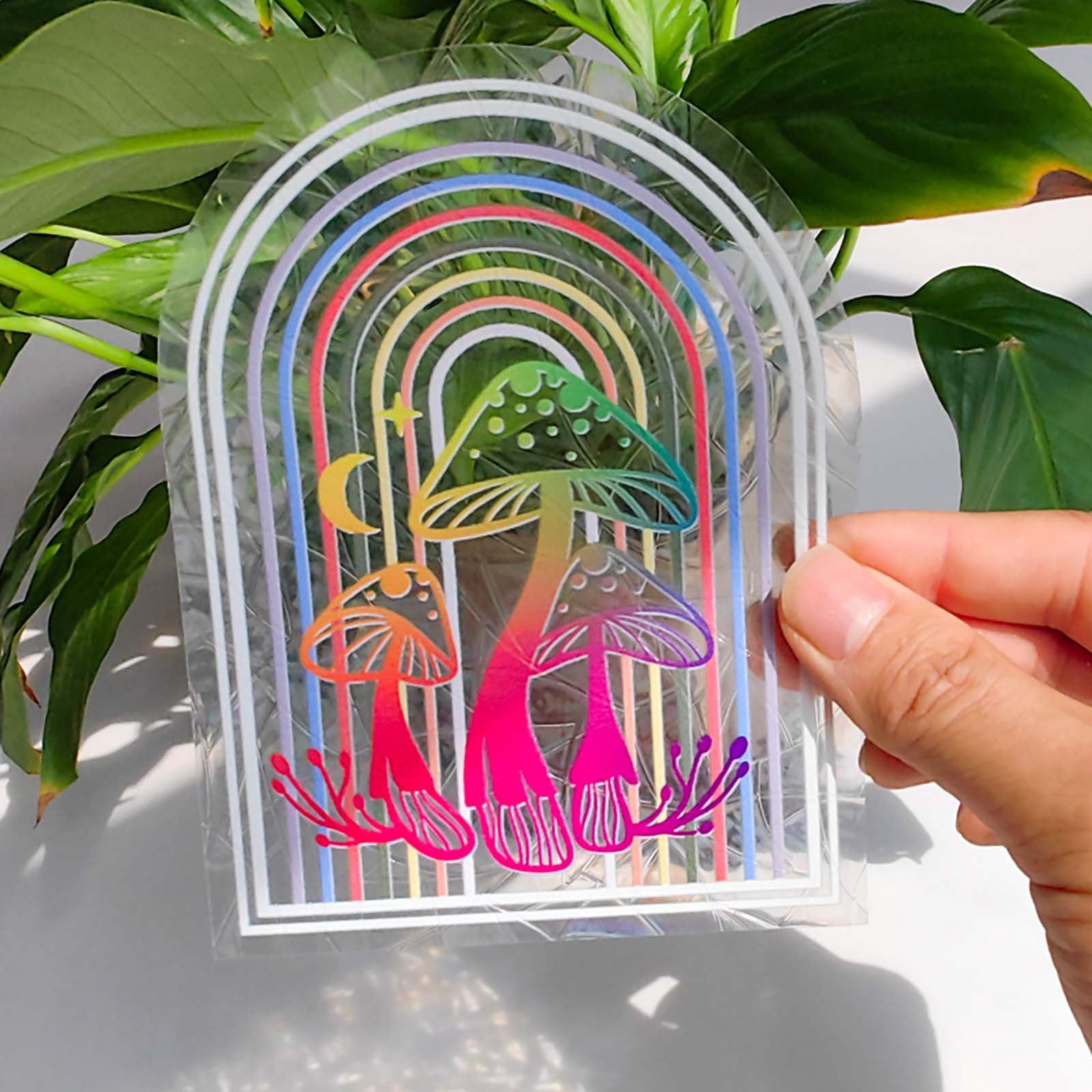 Colorful Suncatcher Rainbow Static Glass Sticker Collision Window Film ...