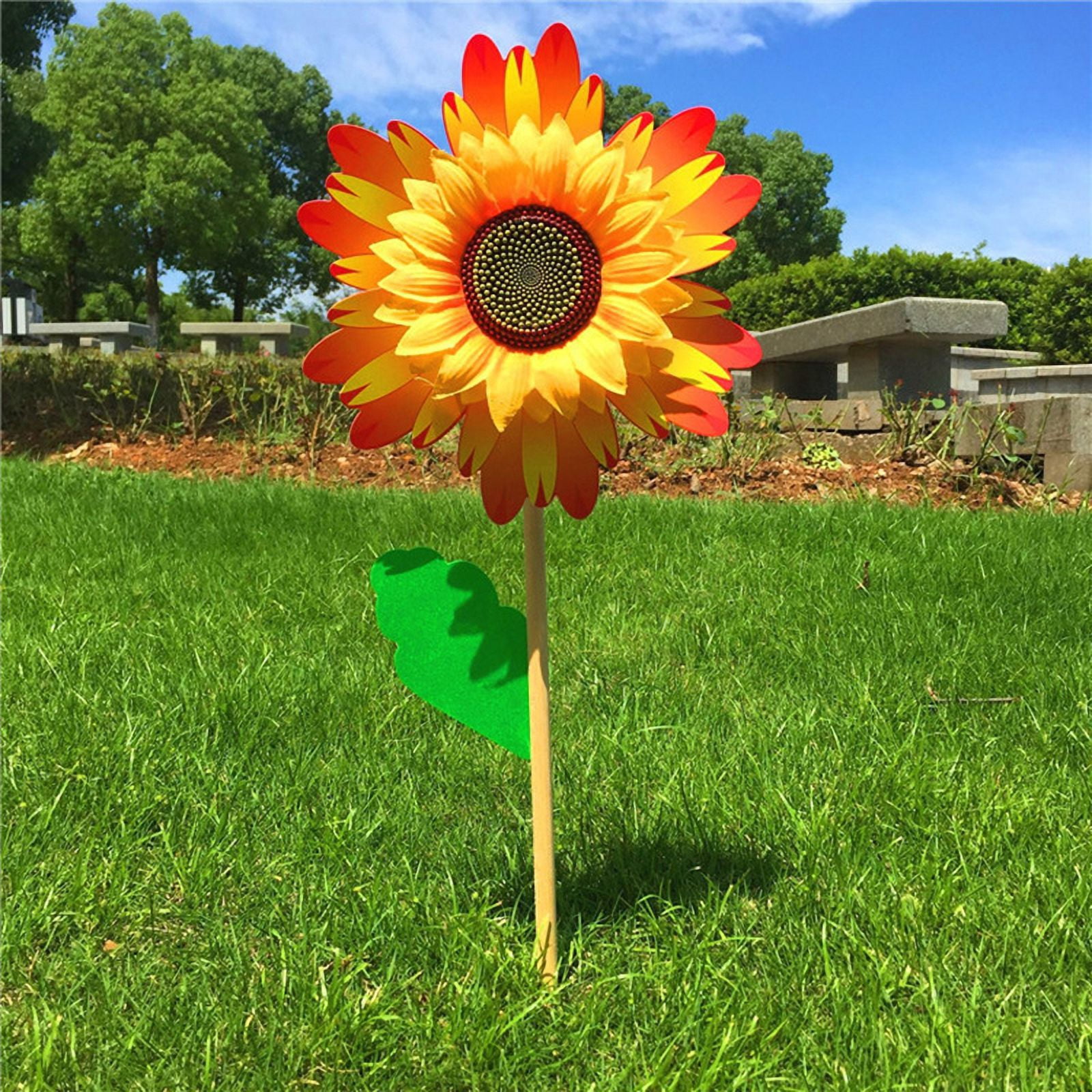Colorful Sunflower Windmill Wind Turbine For Lawn Garden Party ...