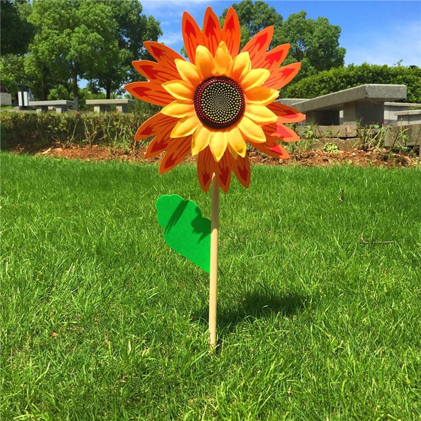 Colorful Sunflower Windmill Wind Turbine For Lawn Garden Party ...