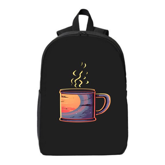 Colorful Sunset Mug Design Laptop Backpack for College & Travel - Fits ...