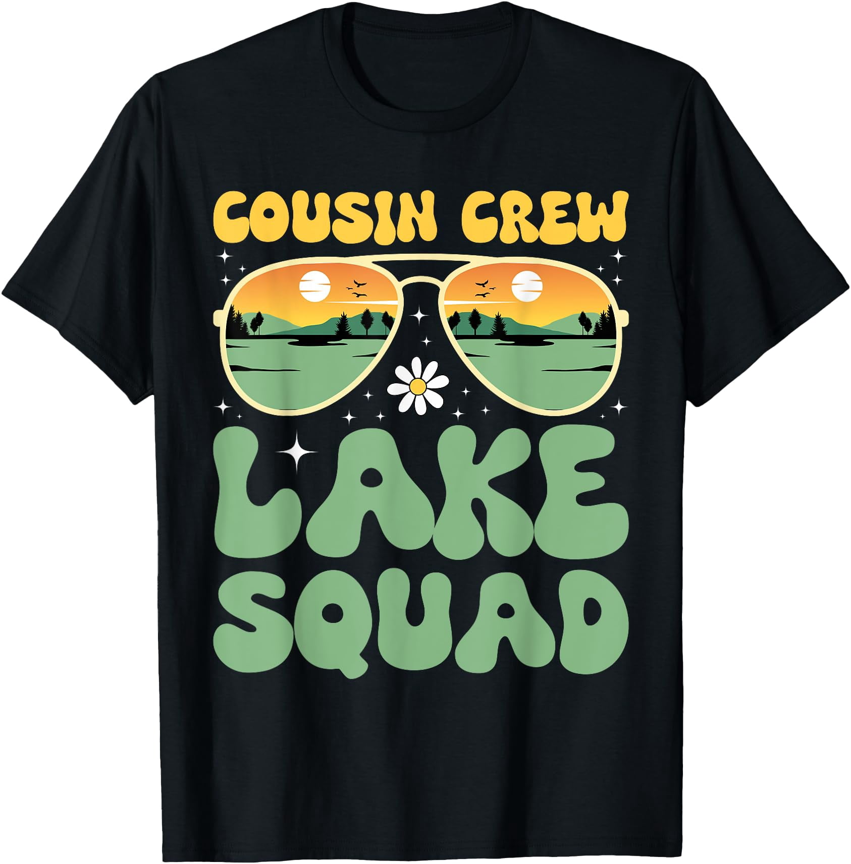 Colorful Sunset Nature Graphic T-Shirt for Cousin Crew Lake Squad ...