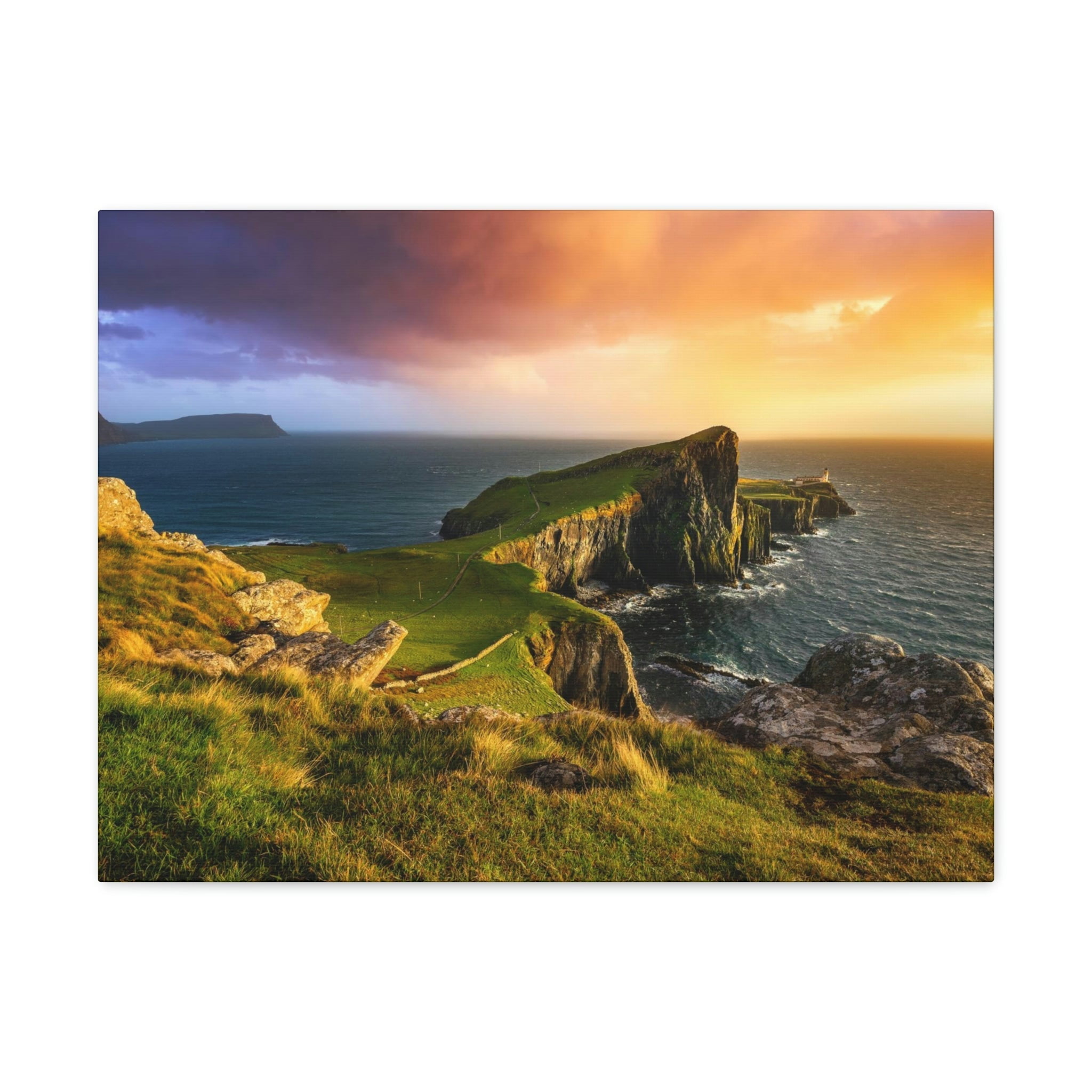 Colorful Sunset at the Cliff Scene Beautiful Gorgeous and Inviting ...