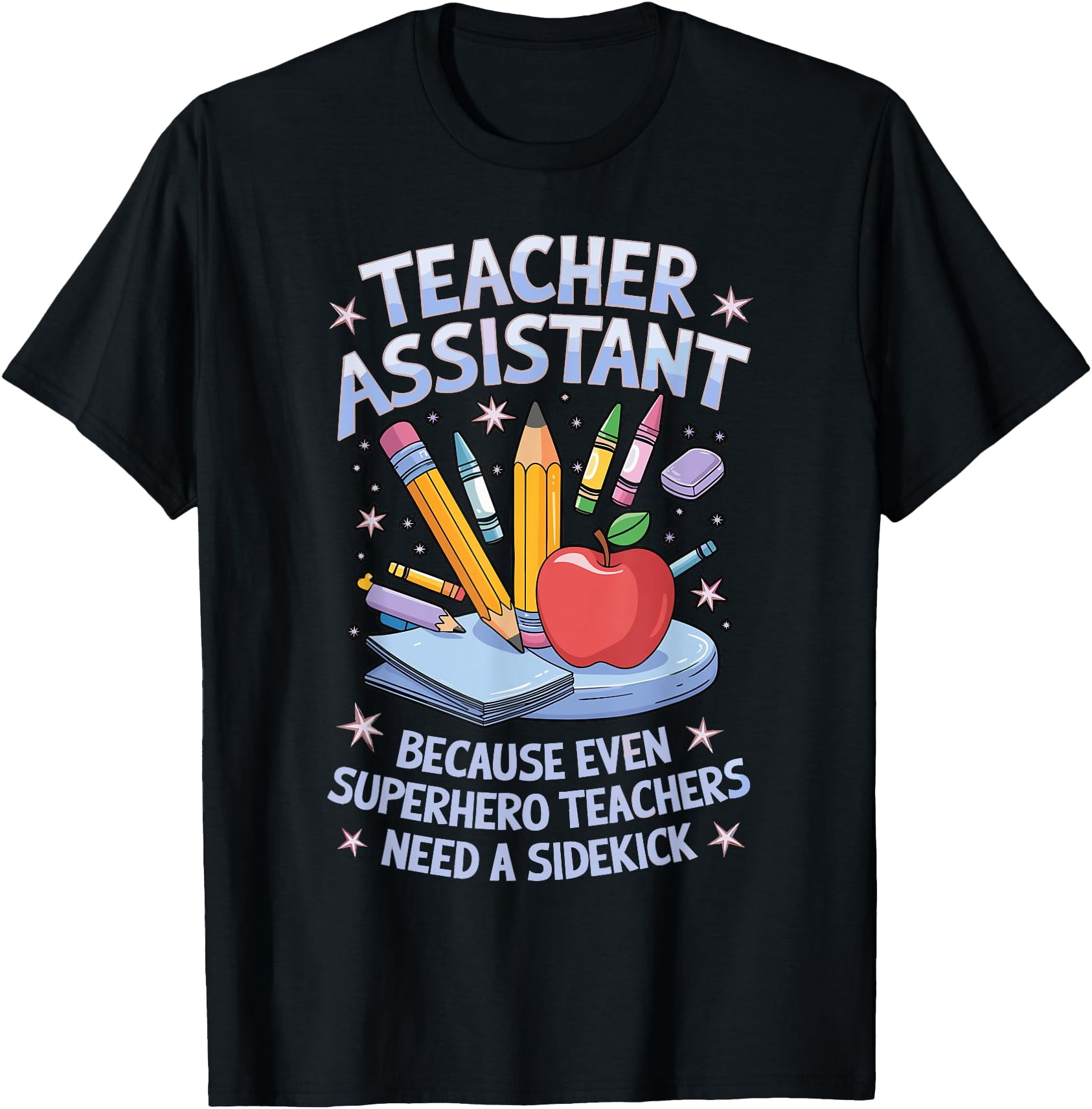 Colorful Superhero Sidekick T-Shirt for Teacher Assistants, Perfect for ...