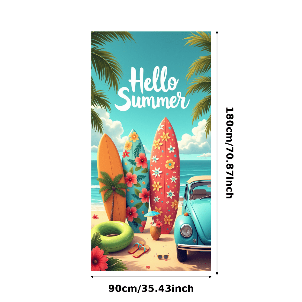Colorful Surfboard Summer Banner Tropical Beach Holiday Decorative ...
