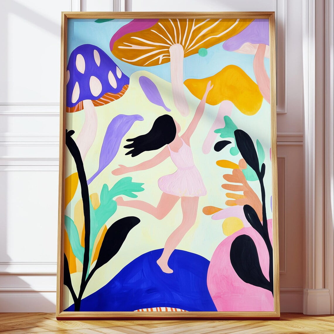 Colorful Surreal Mushroom Illustration - Psychedelic Art Print For Boho ...