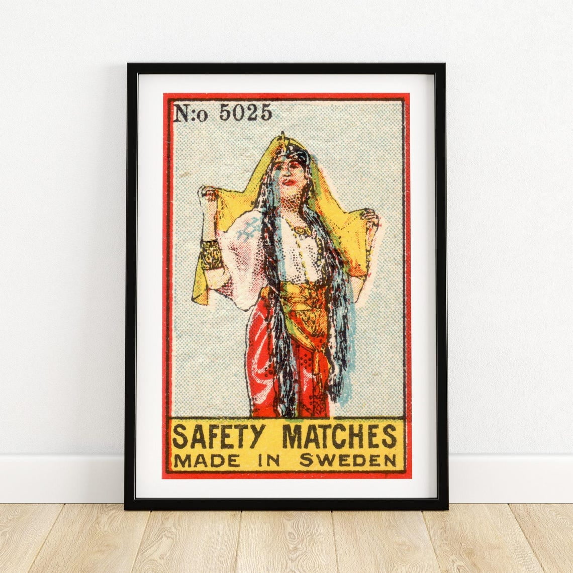 Colorful Swedish Safety Matchbox Art Print Vintage Collectible Decor ...