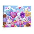 Colorful Sweets And Hearts Cheerful Celebration Modern For Kitchen ...