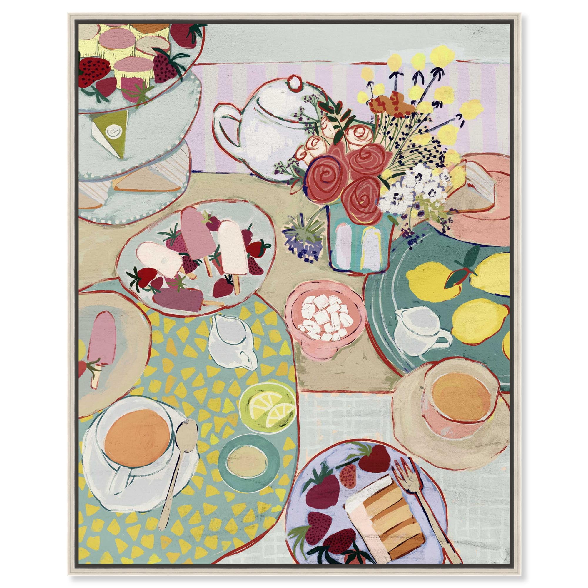 Colorful Sweets Canvas Print Living Room Wall Art by Notoriart, Silver ...
