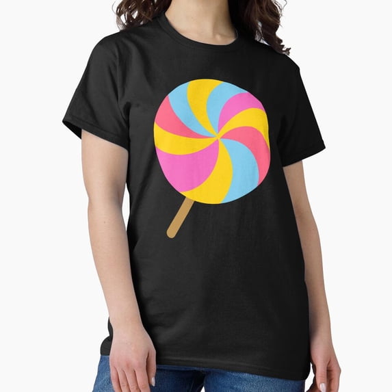Colorful Swirl Lollipop T-Shirt | Fun Candy Graphic Tee | Retro Sweet ...