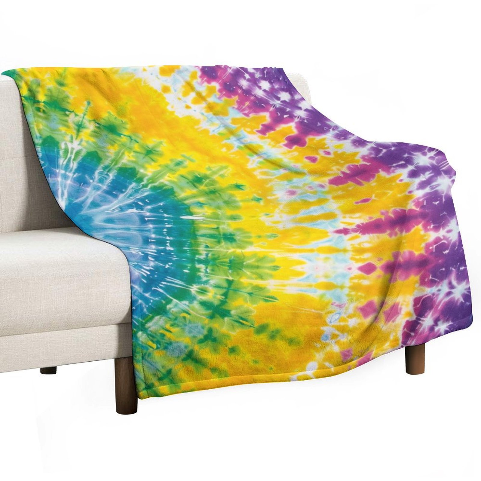 Colorful Swirls Tie-dye Blanket for Bed Throw Blanket for Women, Men ...