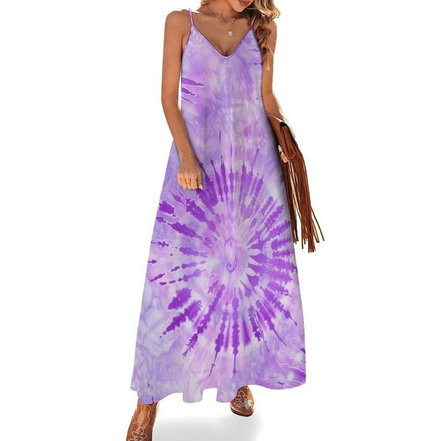 Colorful Swirls Tie-dye Fine Art Sleeveless Dress Summer Dress Woman ...
