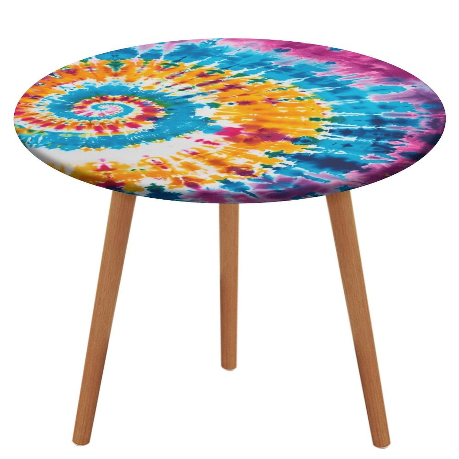 Colorful Swirls Tie-dye Fitted Table Cover - Waterproof Elastic Edged ...