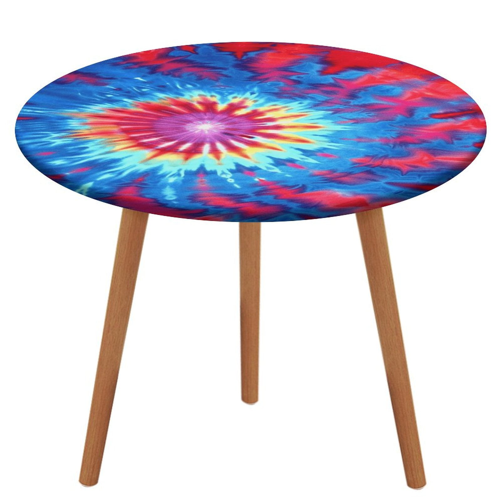 Colorful Swirls Tie-dye Fitted Table Cover - Waterproof Elastic Edged ...
