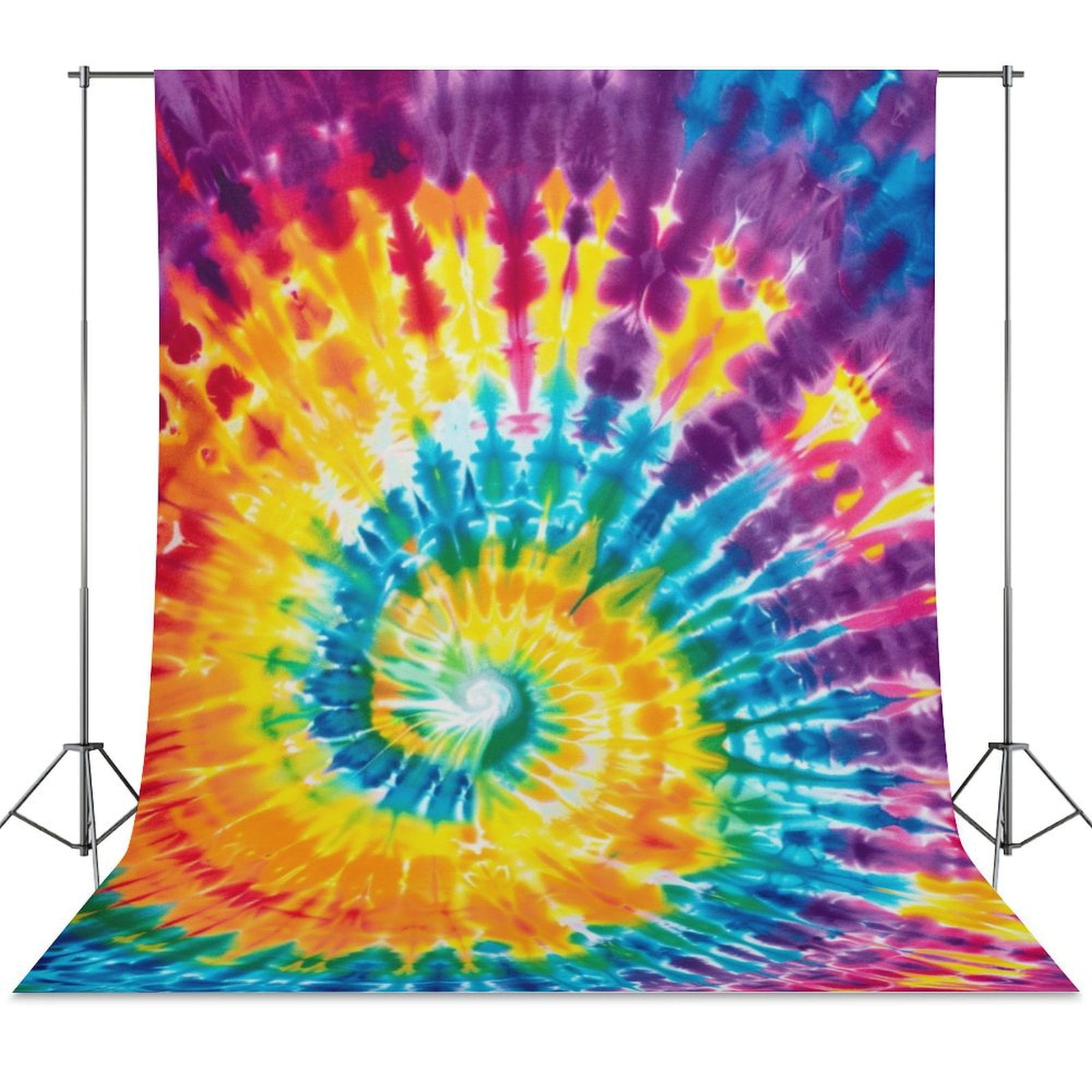 Colorful Swirls Tie-dye Spring Wall Backdrop Background Floral ...