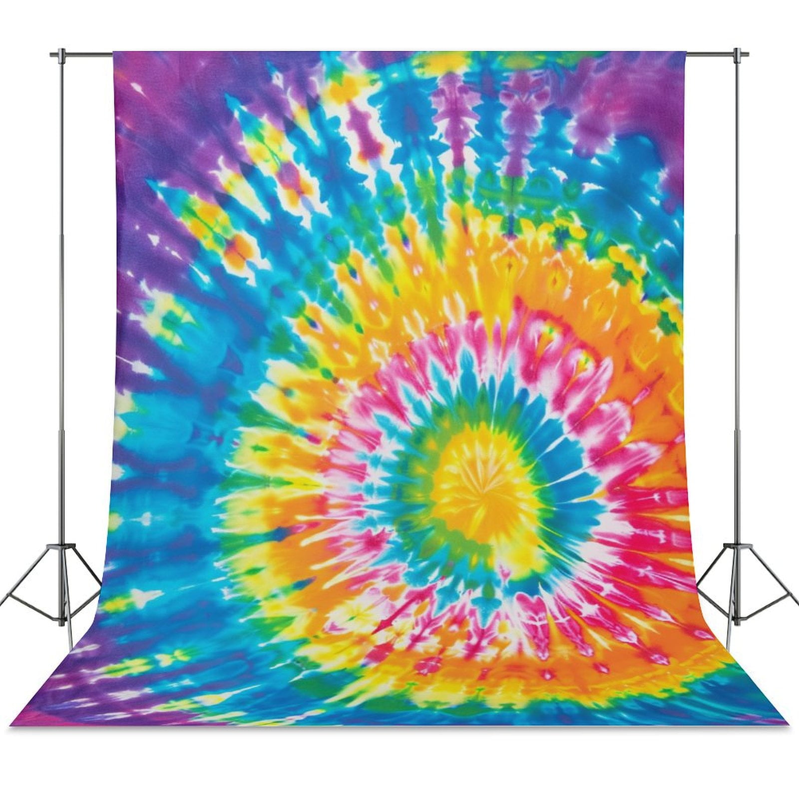 Colorful Swirls Tie-dye Spring Wall Backdrop Background Floral ...