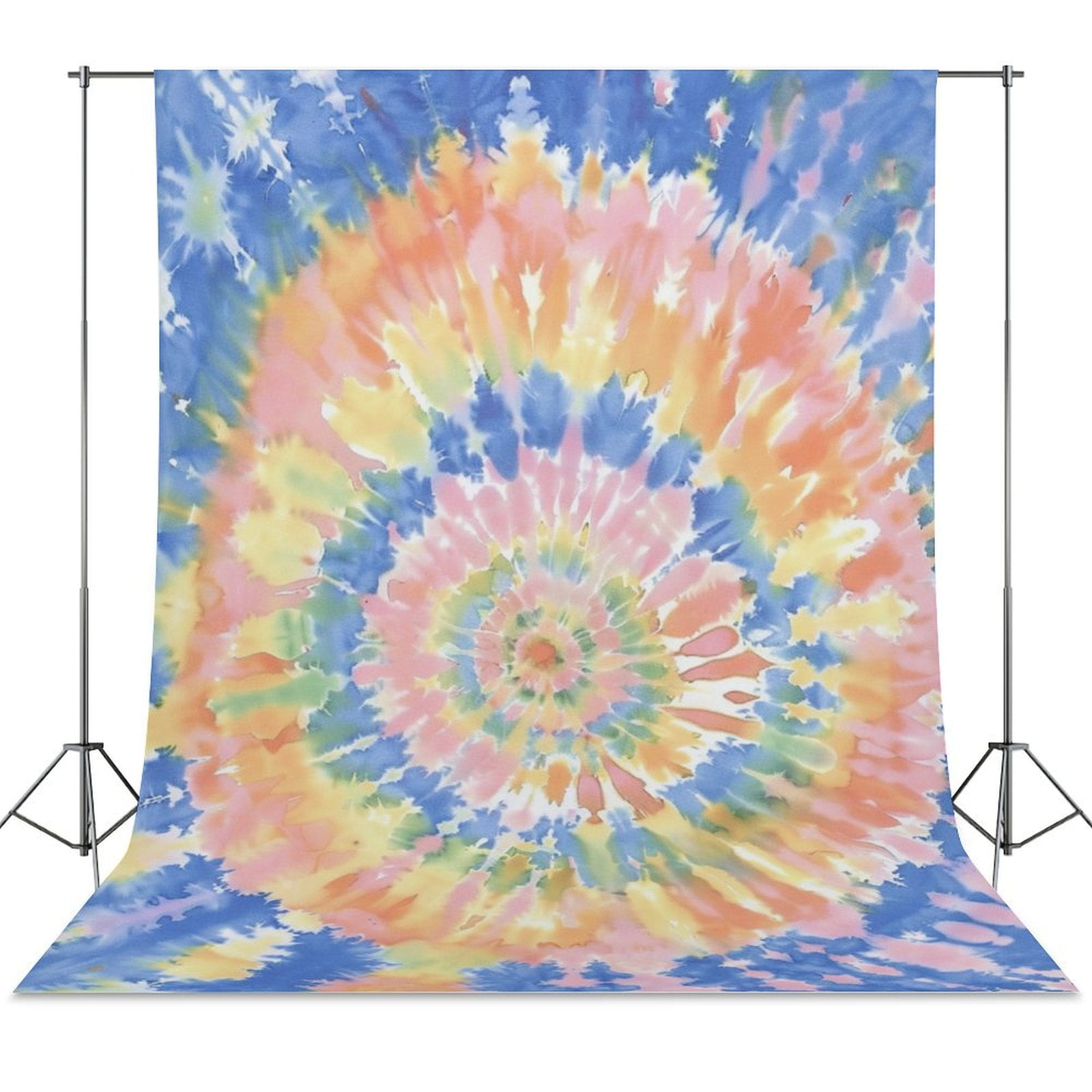 Colorful Swirls Tie-dye Spring Wall Backdrop Background Floral ...