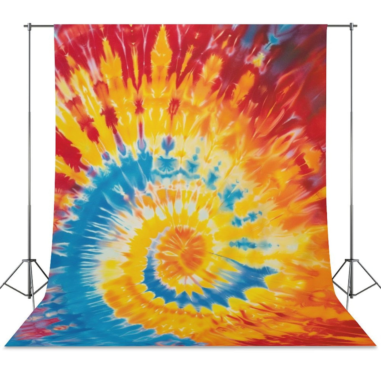 Colorful Swirls Tie-dye Spring Wall Backdrop Background Floral ...