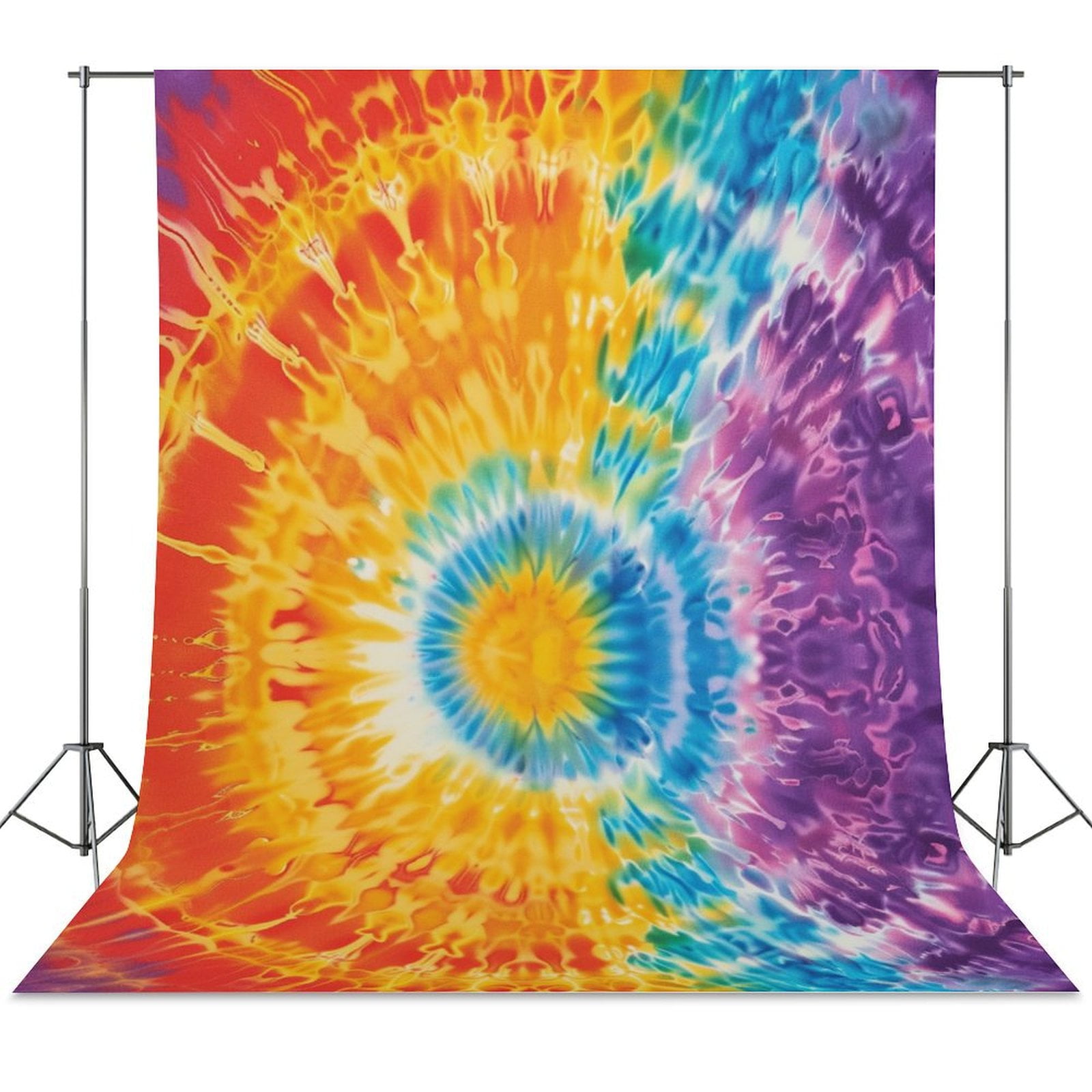 Colorful Swirls Tie-dye Spring Wall Backdrop Background Floral ...