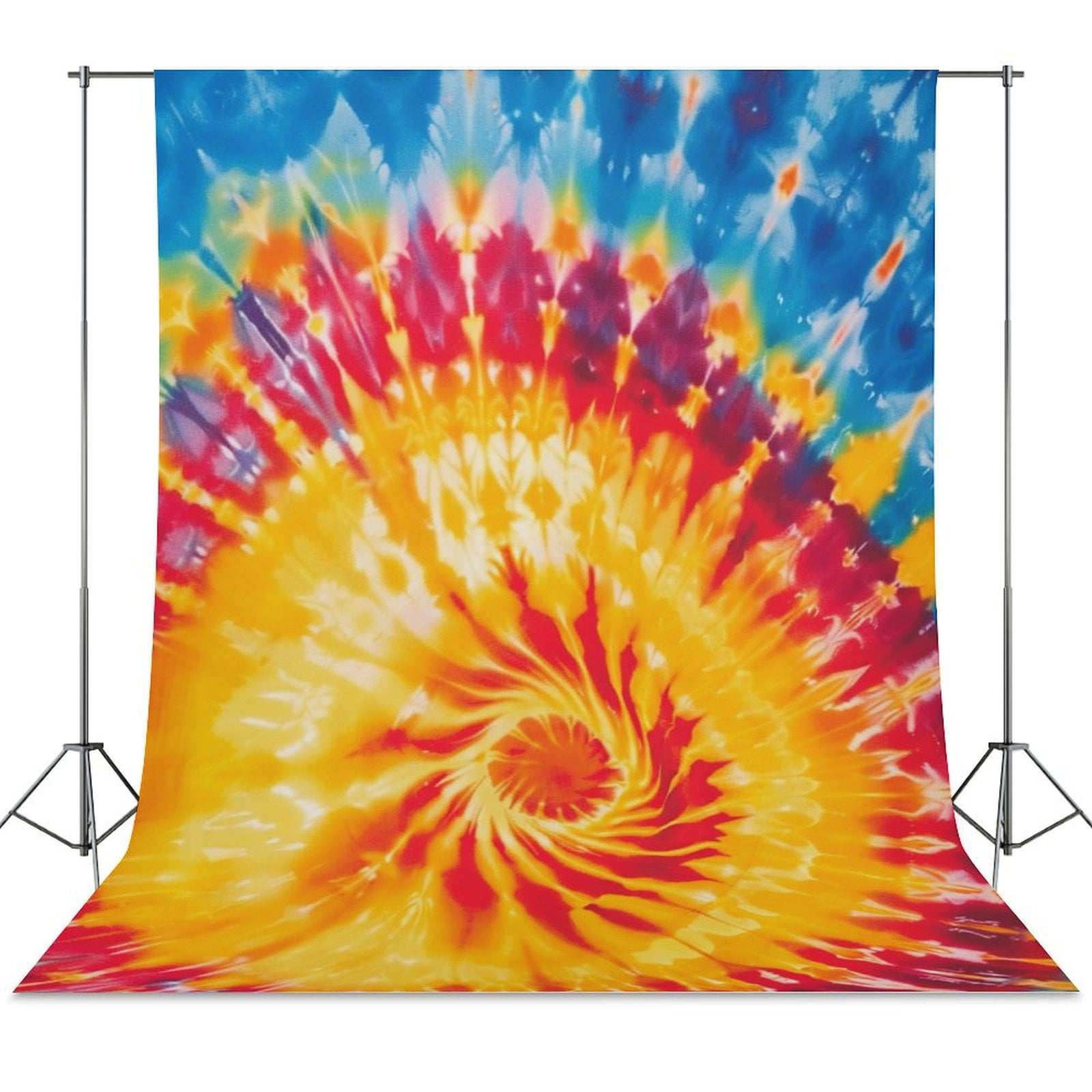 Colorful Swirls Tie-dye Spring Wall Backdrop Background Floral ...